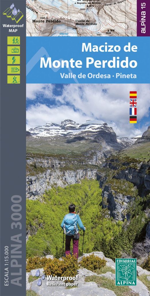 Karta och guide Macizo de Monte Perdido Pyreneerna Alpina - Kartkungen ...